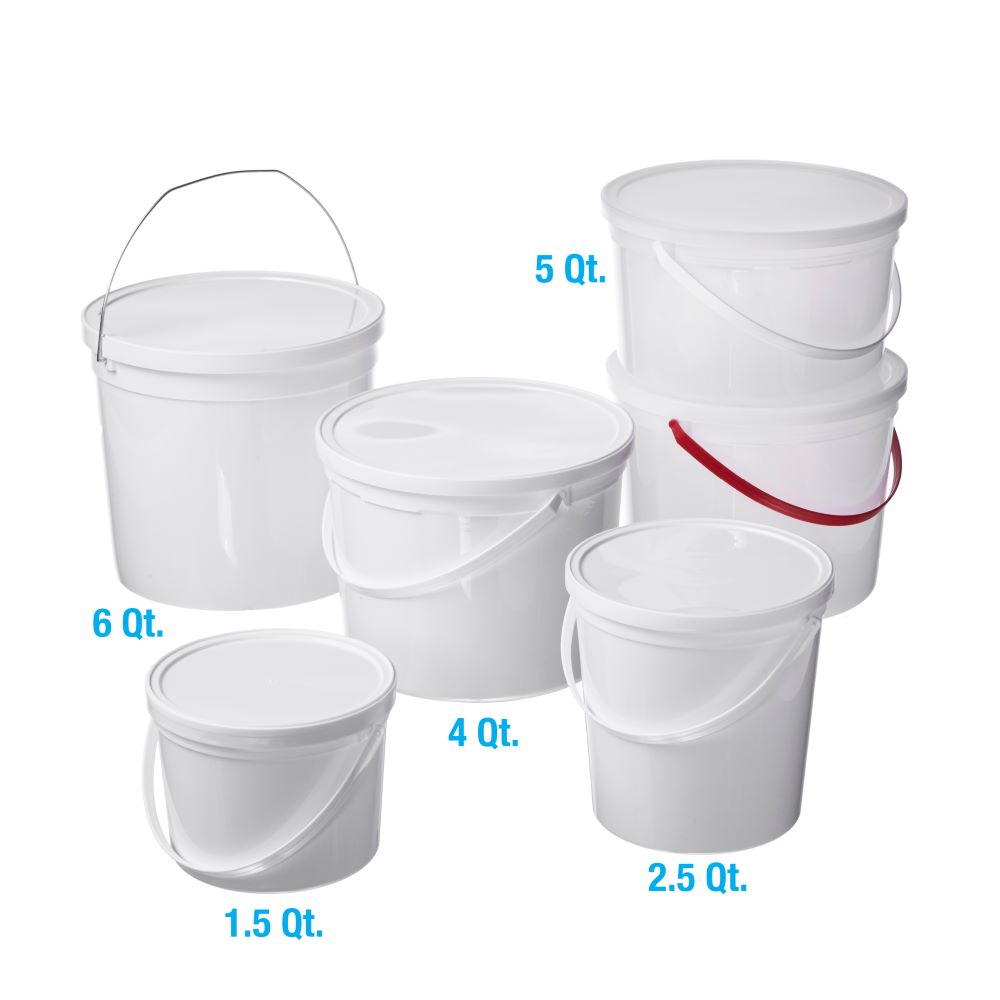 Food Grade Buckets With Lids 7 Gallon Letica White Bucket With Gamma ...